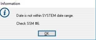 Tech Tip: Check Your System Date Range