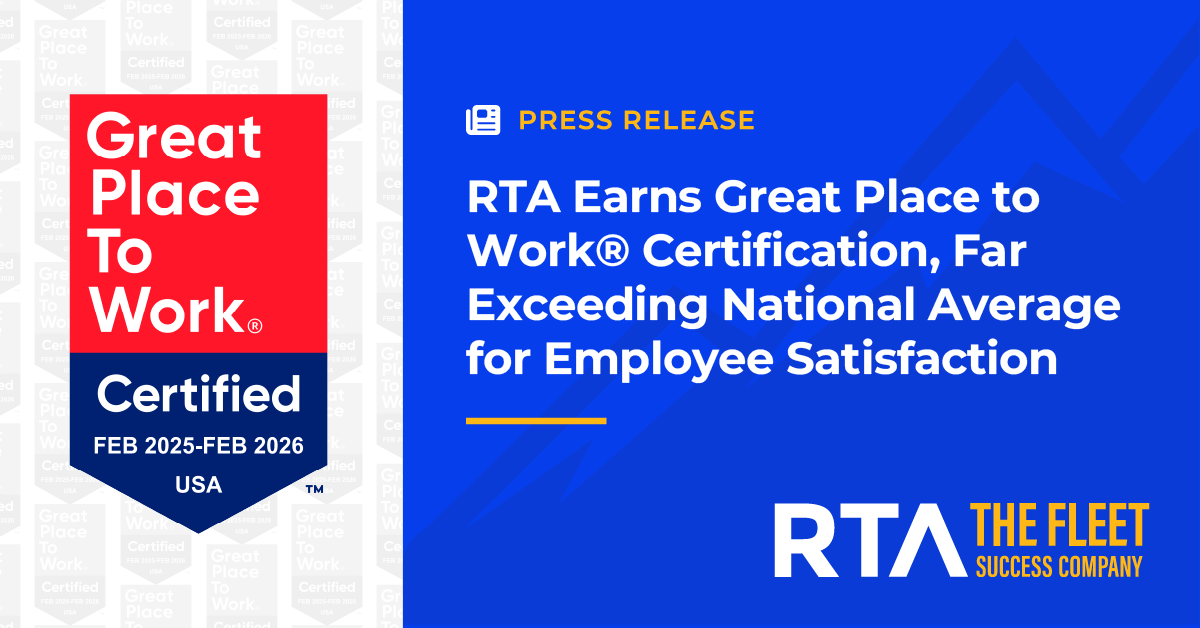 RTA Earns Great Place to Work Certification, Far Exceeding National ...